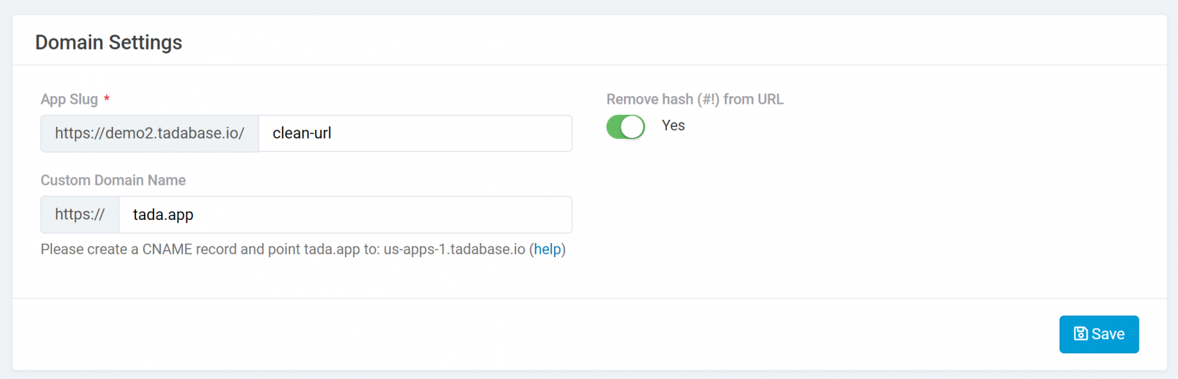 Remove From URL Tadabase